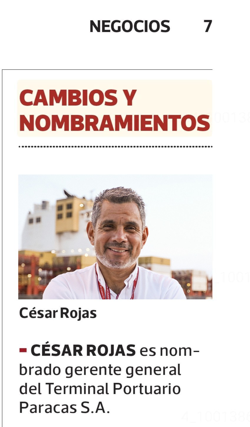 Diario Gestión informa sobre el nuevo rol que asumirá Cesar Rojas, como ...